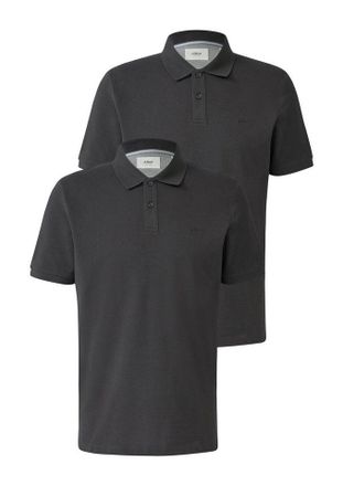 s.Oliver Poloshirt (Packung, 2-tlg) mit Logo Stickerei