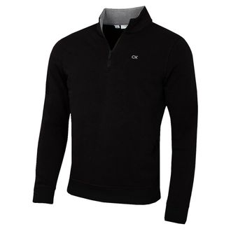 Calvin Klein Herren 2025 Rocky Half Zip Supersoft Golfpullover - Schwarz - XXXXL