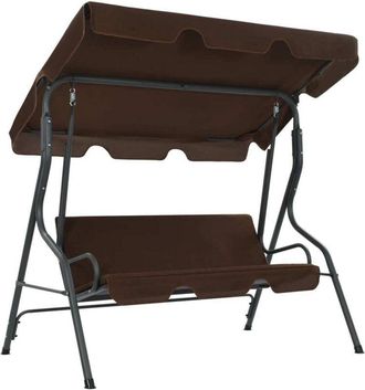 vidaXL Balancelle de jardin Caf&eacute; 170 x 110 x 153 cm