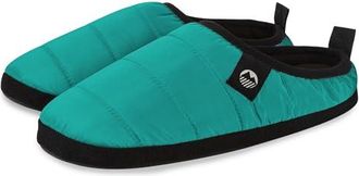 Lakeland Footwear Chaussons de camping ultra-chaud en duvet synth&eacute;tique pour femmes avec semelle int&eacute;rieure en mousse &agrave; m&eacute;moire de forme et doublure en micropolaire, bl