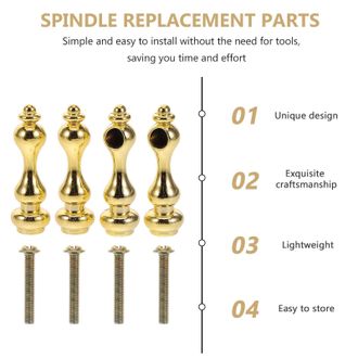 Valiclud 4 St&uuml;ck Teiliges Metall Pfostenkappe Dekorative Metallspindeln M&ouml;bel Gel&auml;nderverbinder f&uuml;r Glasgel&auml;nder Wein Servierwagen Einfache Montage Vielseitig 