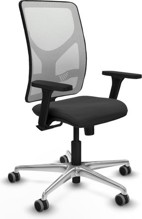 Piqueras y Crespo Stuhl aus PC-Kunststoff, mit 3D-Armlehnen, h&ouml;henverstellbare Lendenwirbelst&uuml;tze, ausgestattet mit 3 Positionen und Schneideschaum, mit Rollen von 65 m