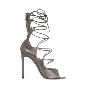 Gianvito Rossi Metallic Lace-Up Sandals Size 39.5