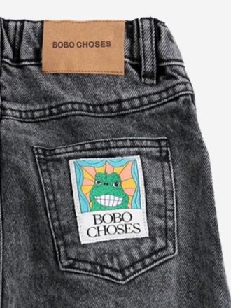 Bobo Choses Boys Jeans, Organic Cotton, Black