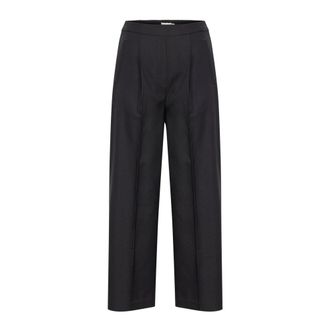 Ichi Wide Hosen - - Trousers - Damen - Schwarzk - XS