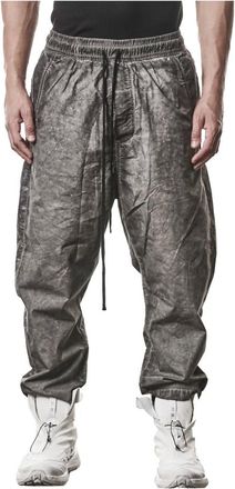 Thom Krom Homme, Pantalons, Noir, Taille: L Pantalon Cavallo Basso en Coton
