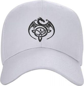 Generic Casquette de baseball tendance unisexe avec symbole du dragon celte casquette de camionneur adulte r&eacute;glable pour homme femme protection solaire cadeau