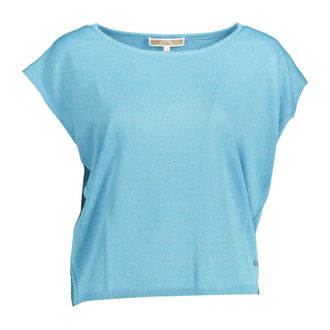 Kocca Femme, Pulls, Bleu, Taille: 38 FR T-Shirt sans Manches Col Bateau Logo