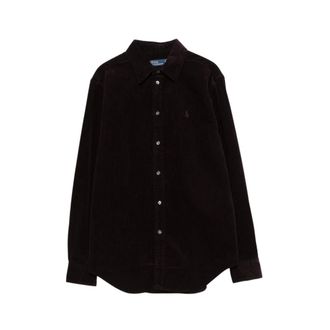 Ralph Lauren Femme, Blouses et Chemises, Violet, Taille: 38 FR Chemise en velours c&ocirc;tel&eacute;