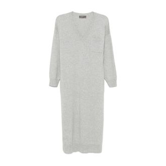 Lorena Antoniazzi Heather Grey Gestricktes Midi Kleid - - Dresses - Damen - Grau - S