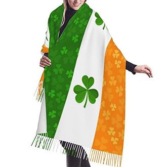 Generic Drapeau Irlandais Femme Foulard Douce Ch&acirc;le Wrap &Eacute;l&eacute;gant Etole Pour Mariage Cadeau Automne Soir&eacute;e