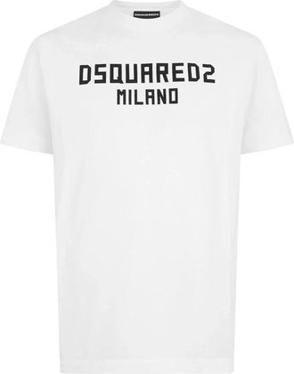 Dsquared2 Homme, Tops, Blanc, Taille: M Milano Cool Fit T-Shirt