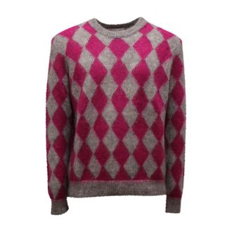 Amaranto Q6886 Maglione Mohair Blend Pullover - - Knitwear - Herren - Mehrfarbig - M
