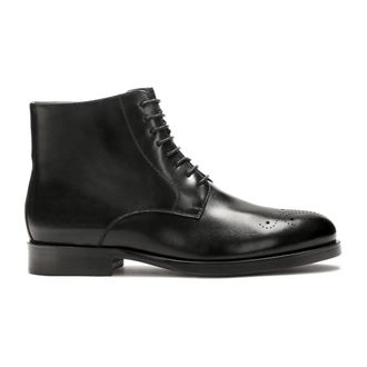 Kazar Schwarze glatte Lederstiefel mit Durchbrucharbeiten - - Shoes - Herren - Schwarzk - 43 EU