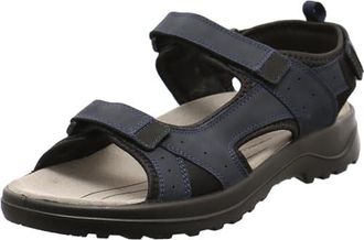 Jomos Sandales Liberta pour homme en cuir nubuck bleu avec fermeture Velcro et largeur H. bleu, bleu, 40 EU