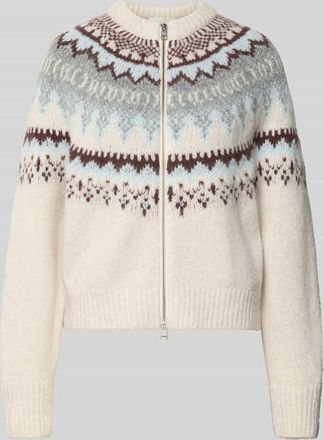Closed Regular Fit Strickjacke mit Allover-Muster