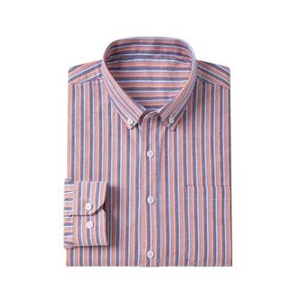 Generic Chemise Oxford classique &agrave; manches longues pour homme, coupe ajust&eacute;e, d&eacute;contract&eacute;e, unie, ray&eacute;e, boutonn&eacute;e, 811, 3XL