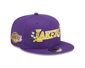 New Era Los Angeles Lakers NBA Flower Wordmark Purple 9Fifty Snapback Cap - S-M (6 3/8-7 1/4)