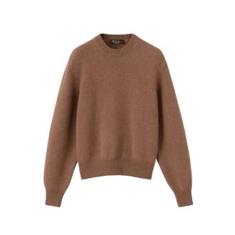Loro Piana Femme, Pulls, Brun, Taille: 42 FR Classic Crewneck