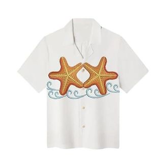 Keephen keephen Oc&eacute;an Homard Chemise &agrave; Boutons Femmes Hommes &Eacute;crevisse Impression 3D Chemise Hawaiienne Col &agrave; Revers Plage Vacances Chemise de Bowling