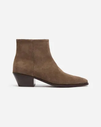 Arket Stiefelette Aus Veloursleder -Braun