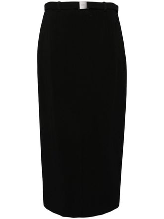 Juun.J jupe à ceinture détachable - Noir