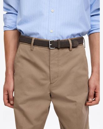 Arket Flechtg&uuml;rtel Mit Lederbesatz -Beige