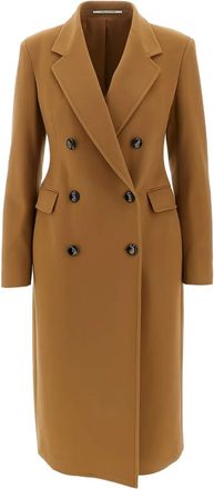 Tagliatore manteau croisé Meryl à fini feutré - Marron