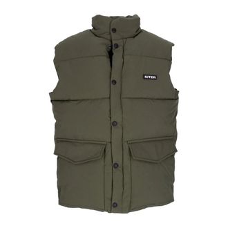 Iuter Armee &auml;rmellose Daunenjacke mit Taschen - - Jackets - Herren - Gr&uuml;n - S