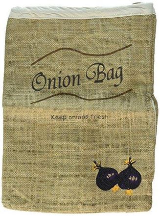 GSD G S D Haushaltsger&auml;te Aufbewahrungsbeutel f&uuml;r Zwiebel, Leinen, braun