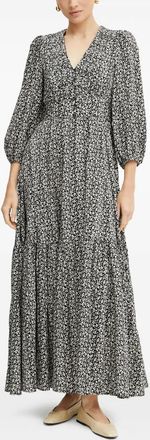 IVY OAK robe boutonnée à fleurs - Noir