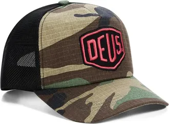 Deus Casquette Paris Camo Shield - Homme - Accessoires - Vert - Taille: ONE Size