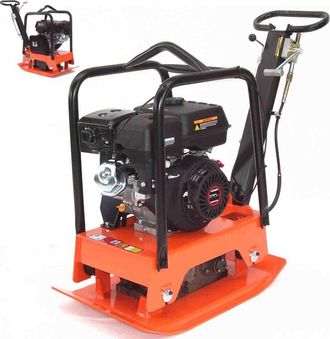 Apex R&uuml;ttelplatte Verdichter 160kg 30kN 9PS reversierbar m. Fahrwerk Gummimatte 56121