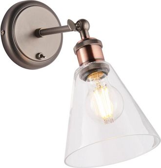 Endon Lighting Applique Métallique Étain Vieilli, Plaque Cuivre Vieilli