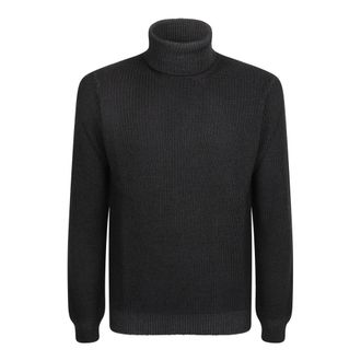 Dell'Oglio Schwarze Strickwaren Hoher Kragen Pullover - - Knitwear - Herren - Schwarzk - L