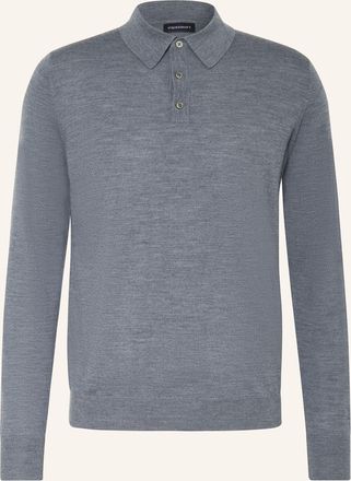 Strokesman's Strokesmans Strick-Poloshirt grau