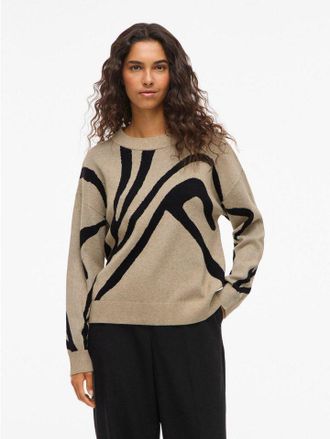 Vila Strickpullover VITIF JACQUARD L/S KNIT TOP - NOOS