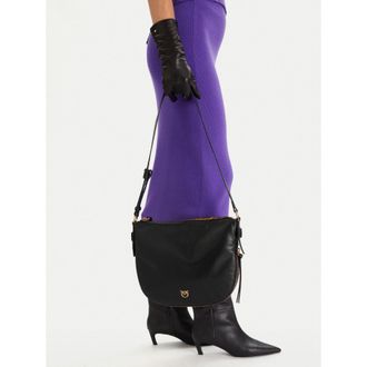 Pinko Handtasche PINKO Hobo Zip Around Classic AI 25-26 PLTT 105113 A0QO Schwarz