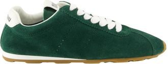Miu Miu Plume Wildleder-Sneaker - - Shoes - Damen - Gr&uuml;n - 37 EU