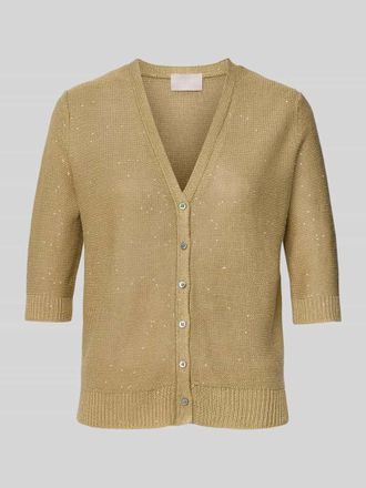 Hemisphere Leinencardigan mit 1/2-Arm