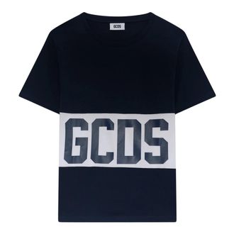 GCDS Logo-Print T-Shirt - - Tops - Herren - Blau - XS