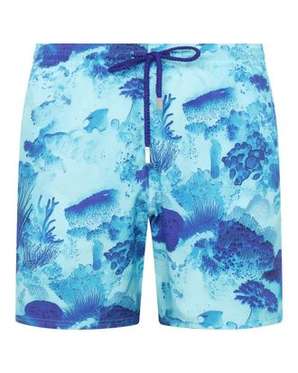 Vilebrequin Schnelltrocknende Badeshorts mit Korallenmotiven in
