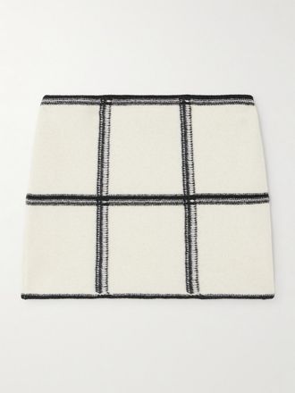 Missoni Minirock Aus Karierter Wolle - Wollweiß