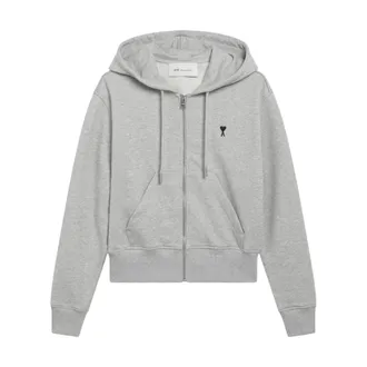 Ami Femme, Sweatshirts et sweats &agrave; capuche, Gris, Taille: 40 FR Quota Sweat &agrave; capuche