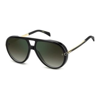 Eyewear by David Beckham Voyager Sonnenbrille Schwarz Gold Gr&uuml;n Spiegel - - Accessories - Herren - Schwarzk - 61 MM