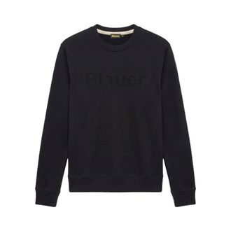 Blauer Crewneck-Sweatshirt - - Sweatshirts & Hoodies - Herren - Schwarzk - S