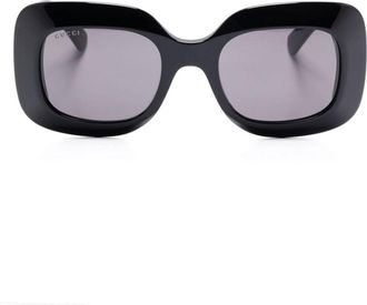 Gucci Sonnenbrille mit GG - Schwarz