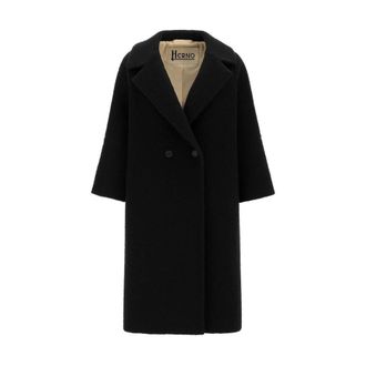 Herno Femme, Manteaux, Noir, Taille: 38 FR Manteau crois&eacute;
