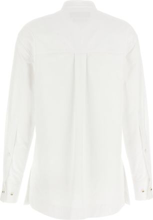 Gucci Double G Embroidered Cotton Poplin Shirt - White