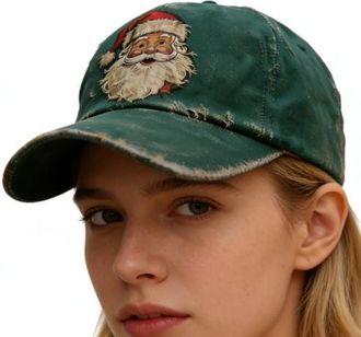 Generico Casquettes Baseball Santa de No&euml;l,Ajustable Style R&eacute;tro Brod&eacute; P&egrave;re No&euml;l | Casquettes Baseball Pour Hommes Et Femmes Pour Les F&ecirc;tes,Pour Adultes, Coupl